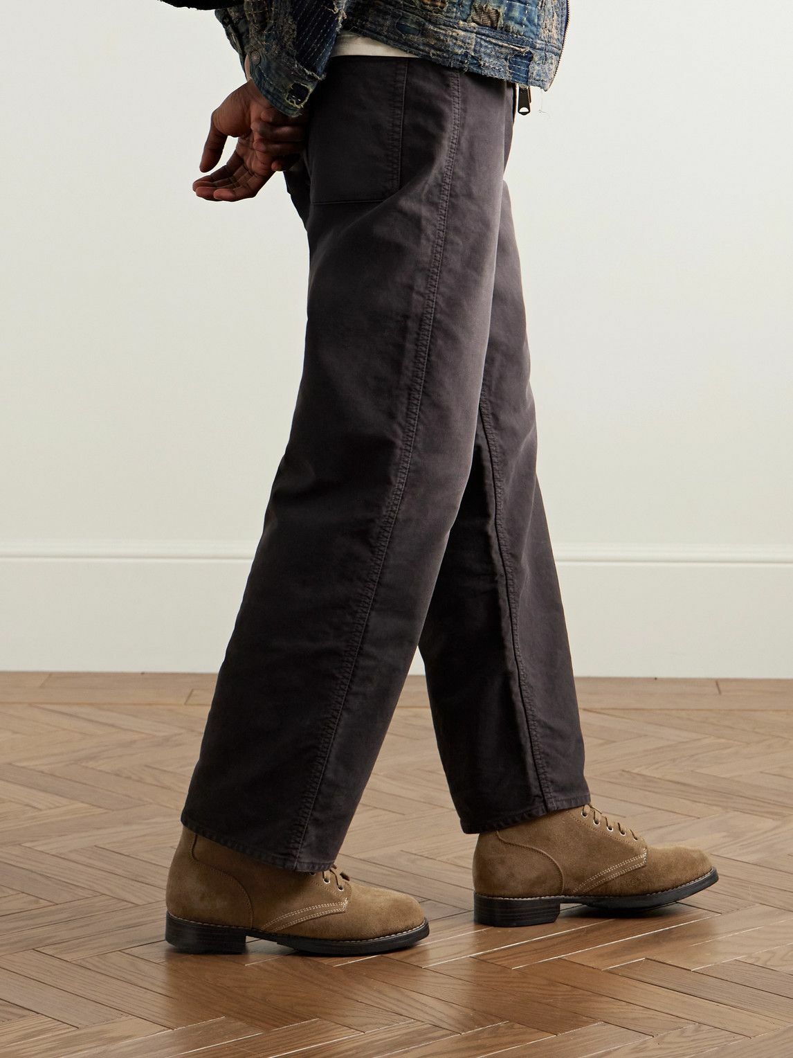 Visvim - Brigadier-Folk Leather-Trimmed Suede Boots - Brown Visvim