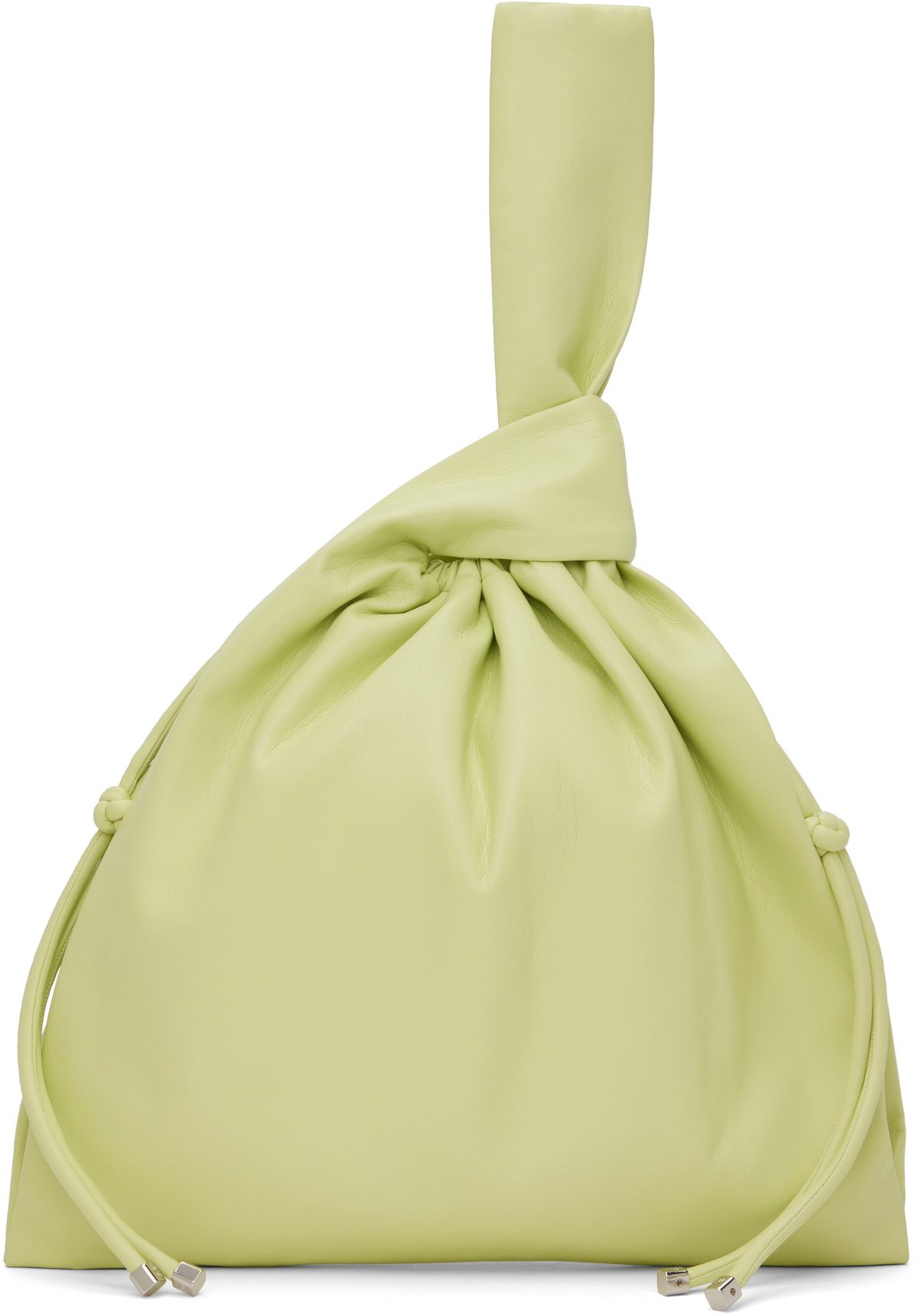 Nanushka Green Jen Drawstring Vegan Leather Pouch Nanushka