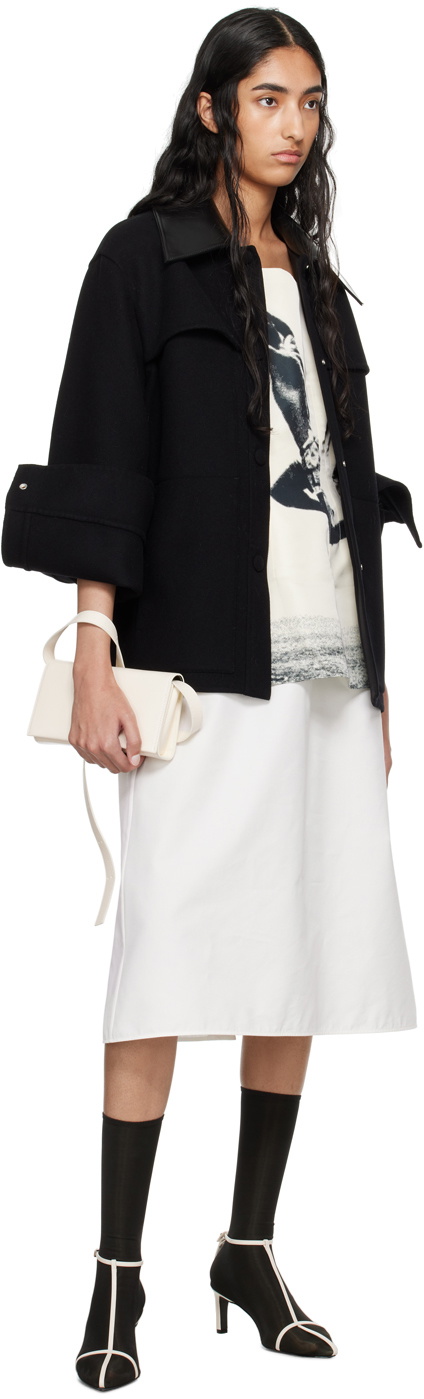 Jil Sander Black Pointed Collar Jacket Jil Sander