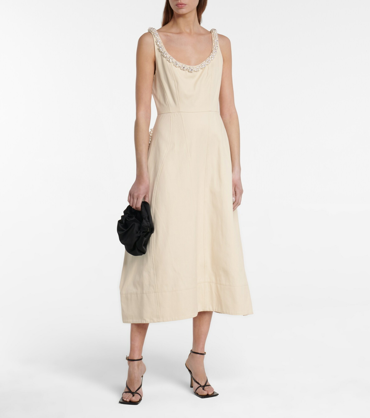 Simone Rocha - Embellished cotton midi dress Simone Rocha