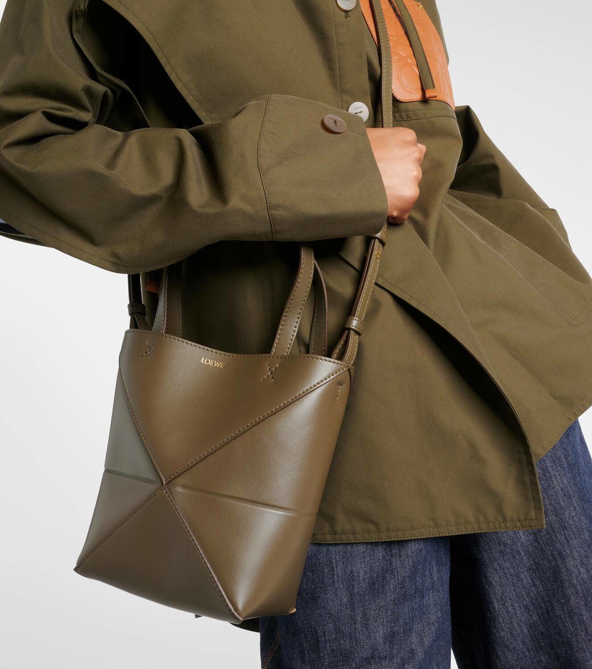 Loewe Puzzle Fold Mini leather tote bag Loewe