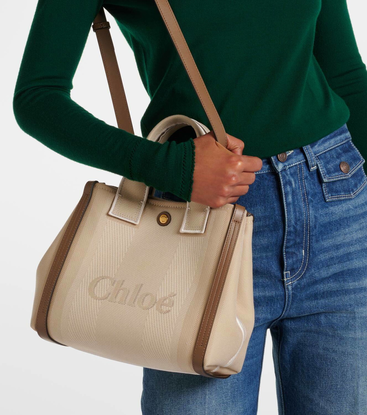 Chloé Chloé Carry Small canvas tote bag Chloe
