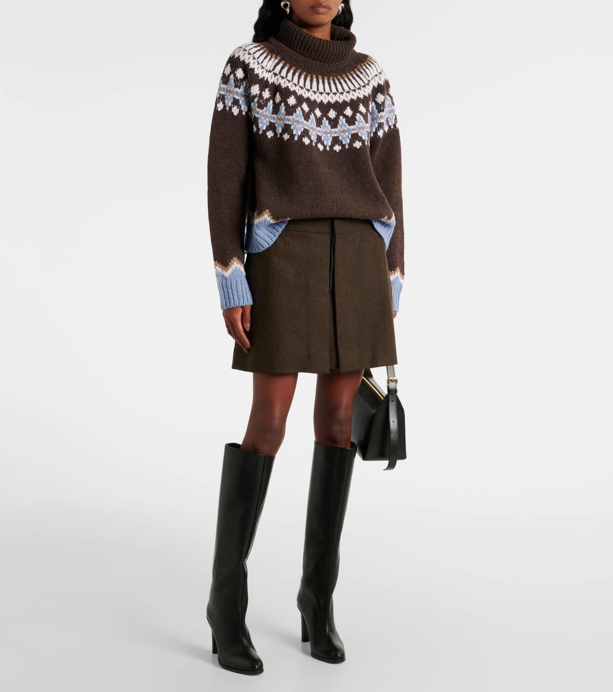 Alanui Embroidered wool turtleneck sweater Alanui