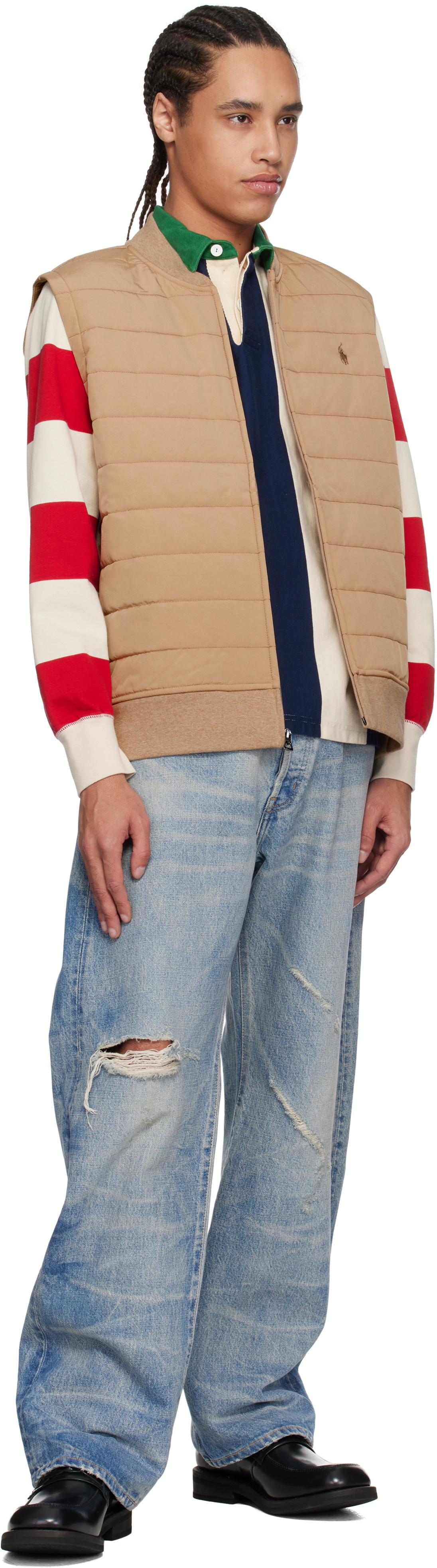 Polo Ralph Lauren Beige Piqué Double-Knit Vest Polo Ralph Lauren