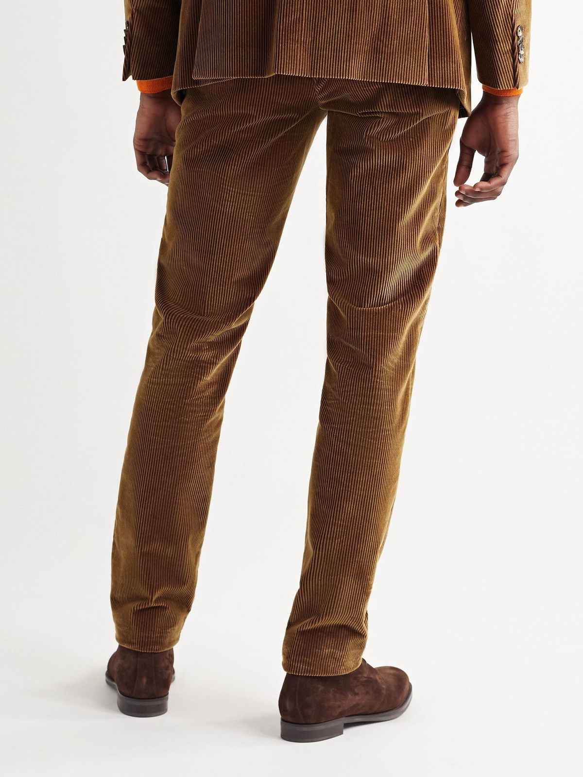 ETRO - Cotton-Corduroy Suit Trousers - Brown Etro