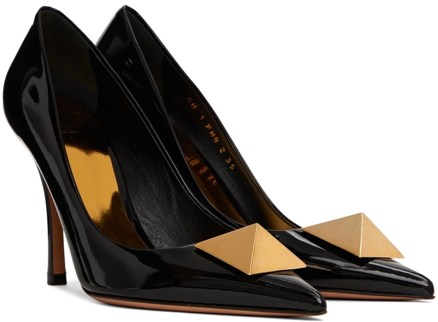 Valentino Garavani Black One Stud Heels Valentino Garavani