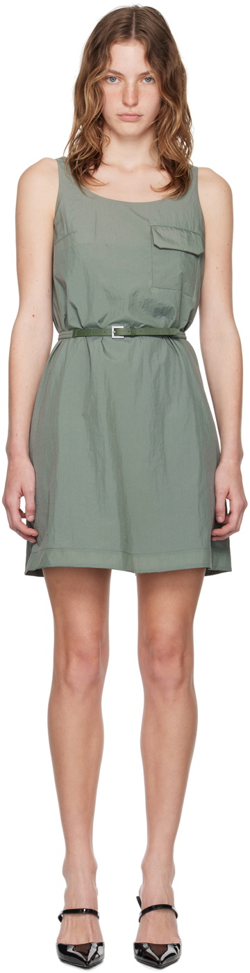 Juun.J Khaki Belted Minidress Juun.J