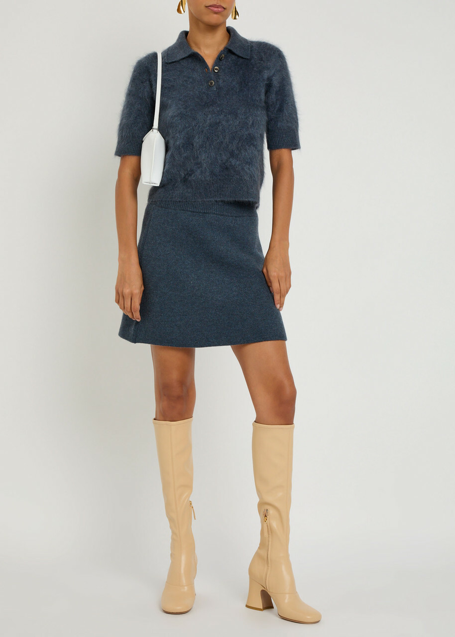 Lisa Yang Clare Cashmere Mini Skirt Navy Lisa Yang