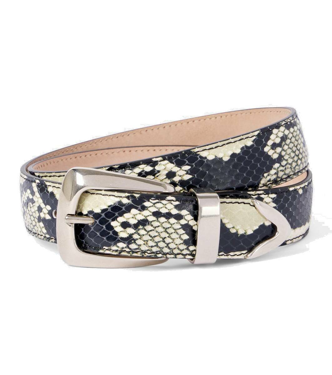 Khaite Benny snake-effect leather belt Khaite