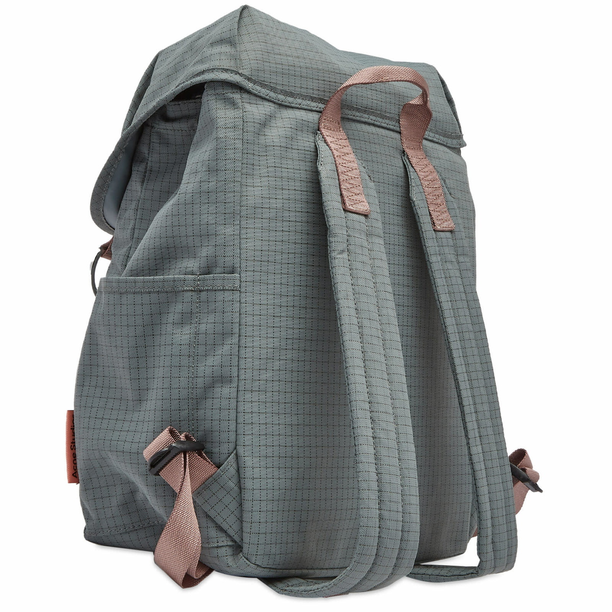 Acne Studios Men's Post Ripstop Suede Backpack in Dark Grey/Old Pink ...