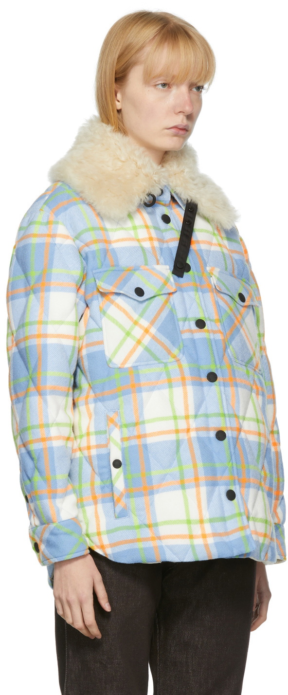 Moncler Grenoble Blue Check Curienne Jacket Moncler Grenoble