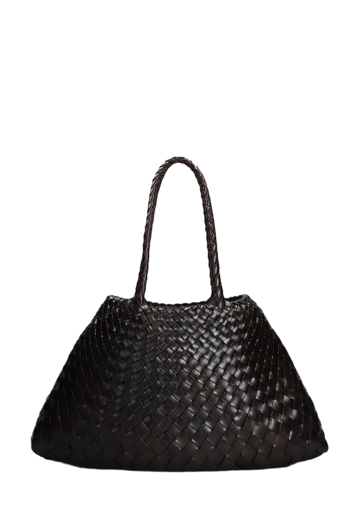 Dragon Diffusion Santa Croce Big Tote In Brown Leather Dragon Diffusion