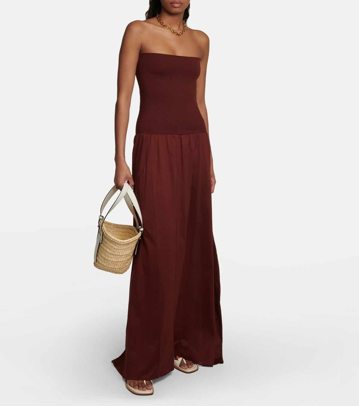 Eres - Ankara strapless maxi dress ERES