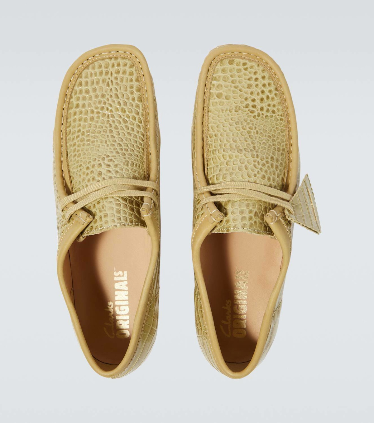 Clarks Originals Wallabee croc-effect leather moccasins Clarks Originals