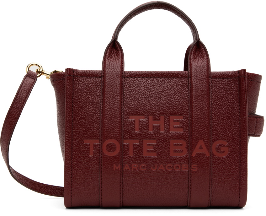 Marc Jacobs Burgundy 'The Leather Small' Tote Marc Jacobs
