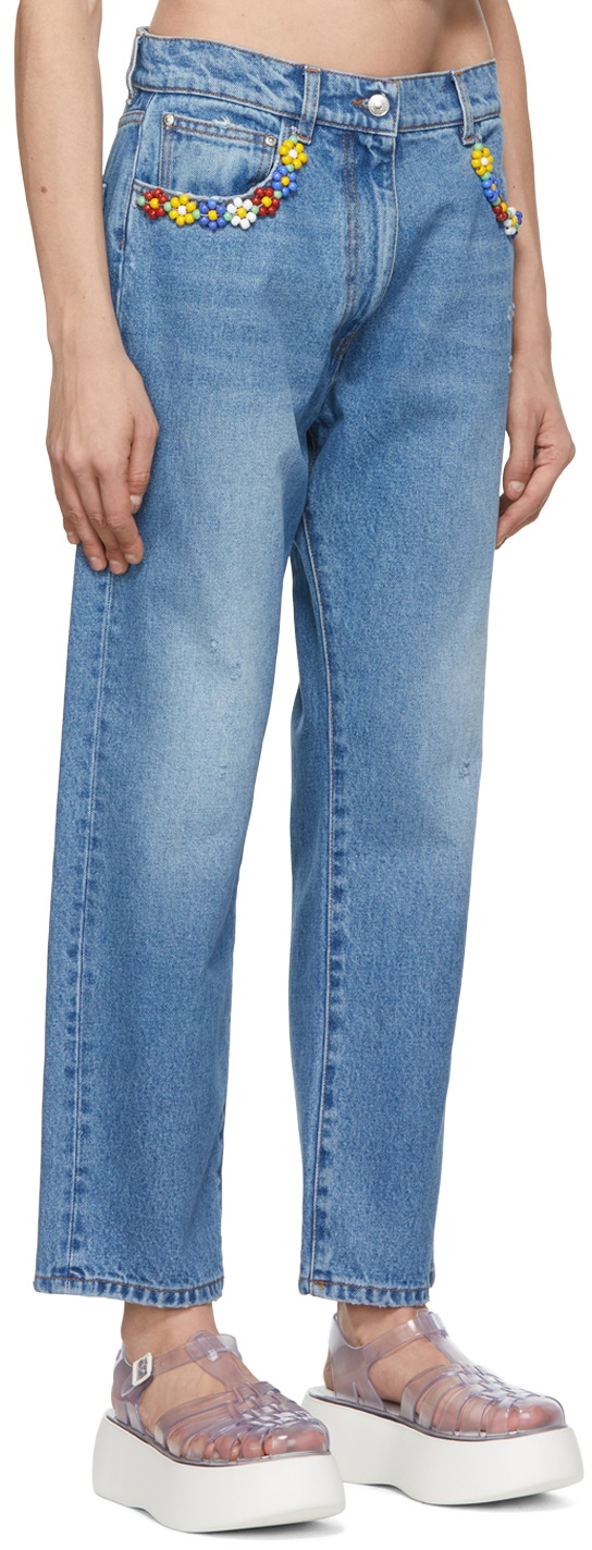 MSGM Blue Straight Jeans MSGM