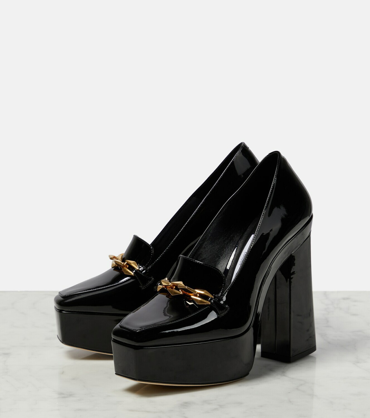 Jimmy Choo - Diamond Tilda embellished patent leather pumps Jimmy Choo