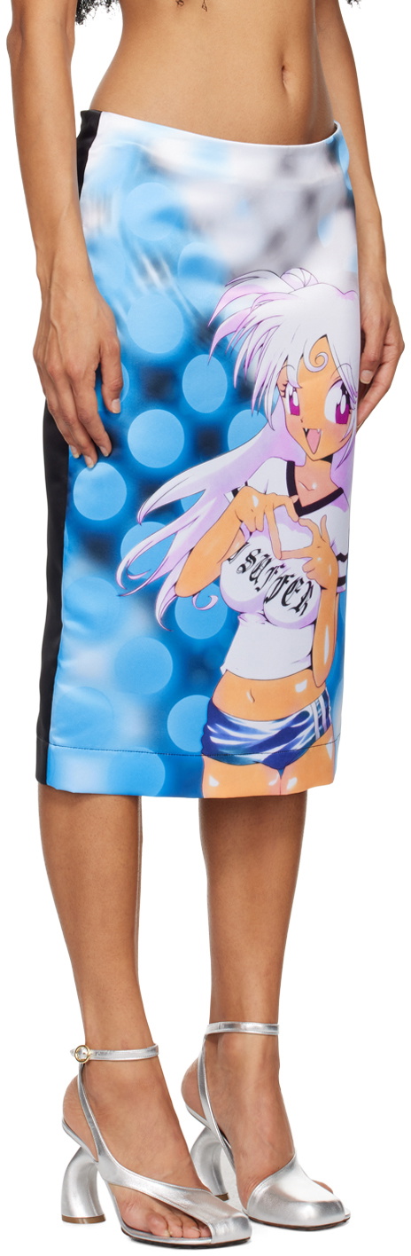 Ashley Williams Multicolor Manga Poster Midi Skirt Ashley Williams