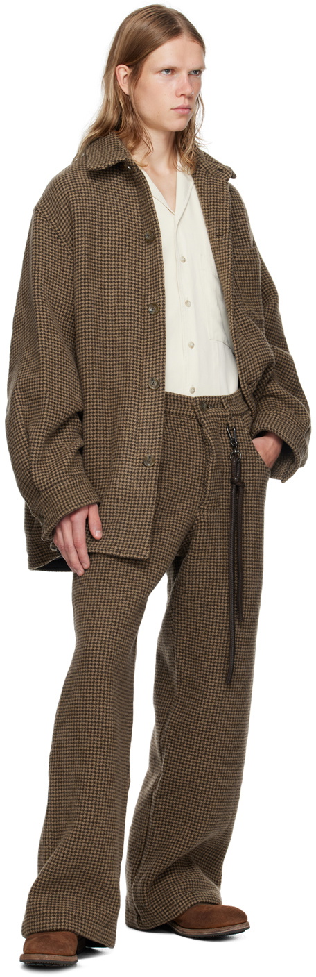 Song for the Mute Brown Wide-Leg Trousers Song for the Mute