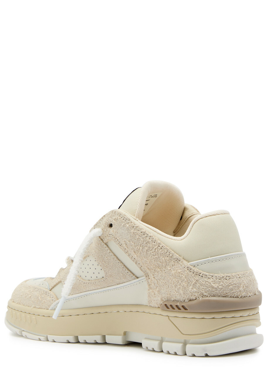 Axel Arigato Area Lo Fluffy Panelled Leather Sneakers Beige Axel Arigato