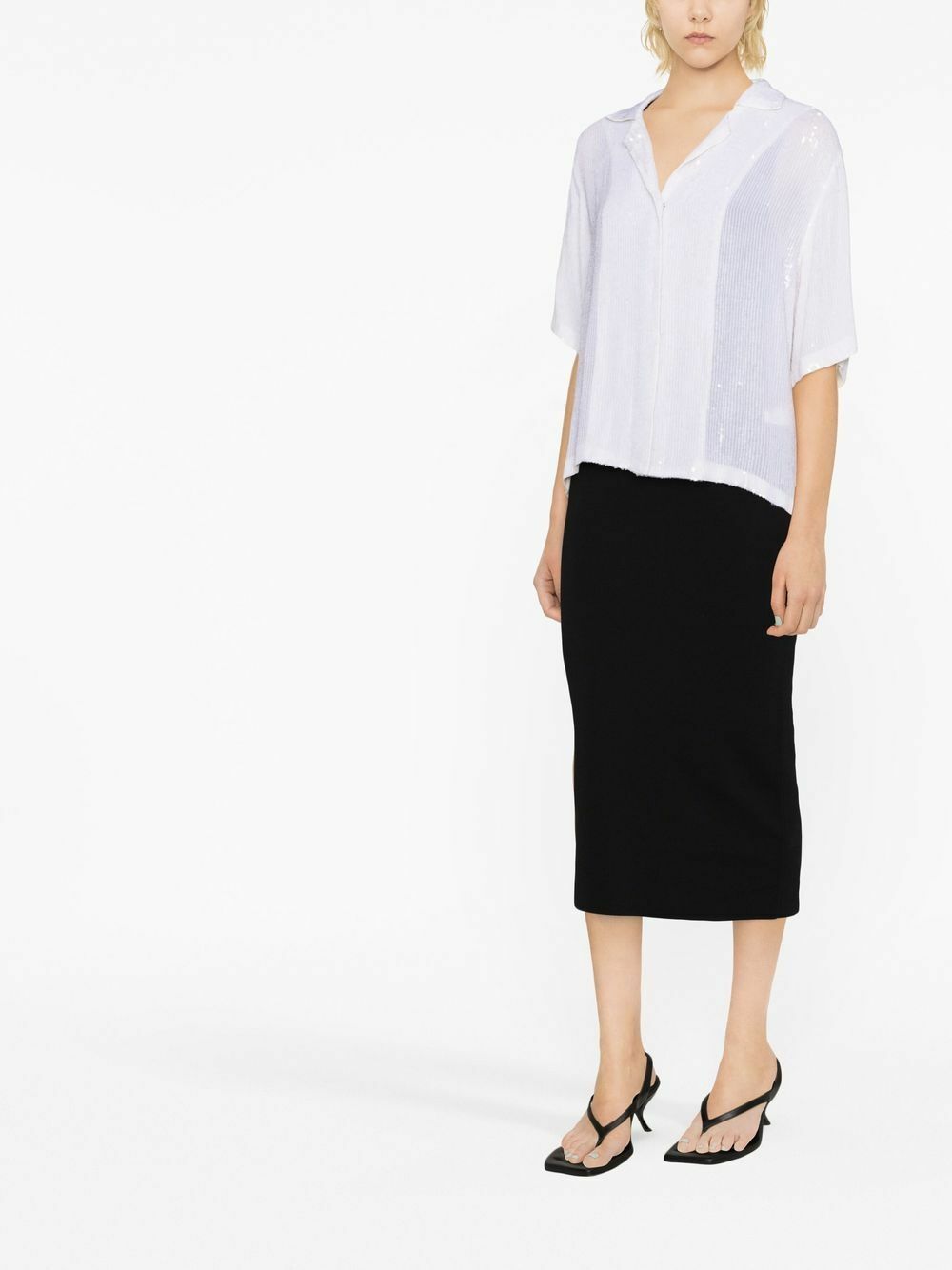 PAROSH - Sequinned Short Sleeve Shirt Parosh