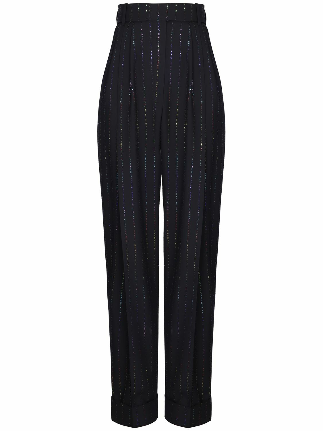 ALEXANDRE VAUTHIER - High Rise Embellished Wool Twill Pants Alexandre ...