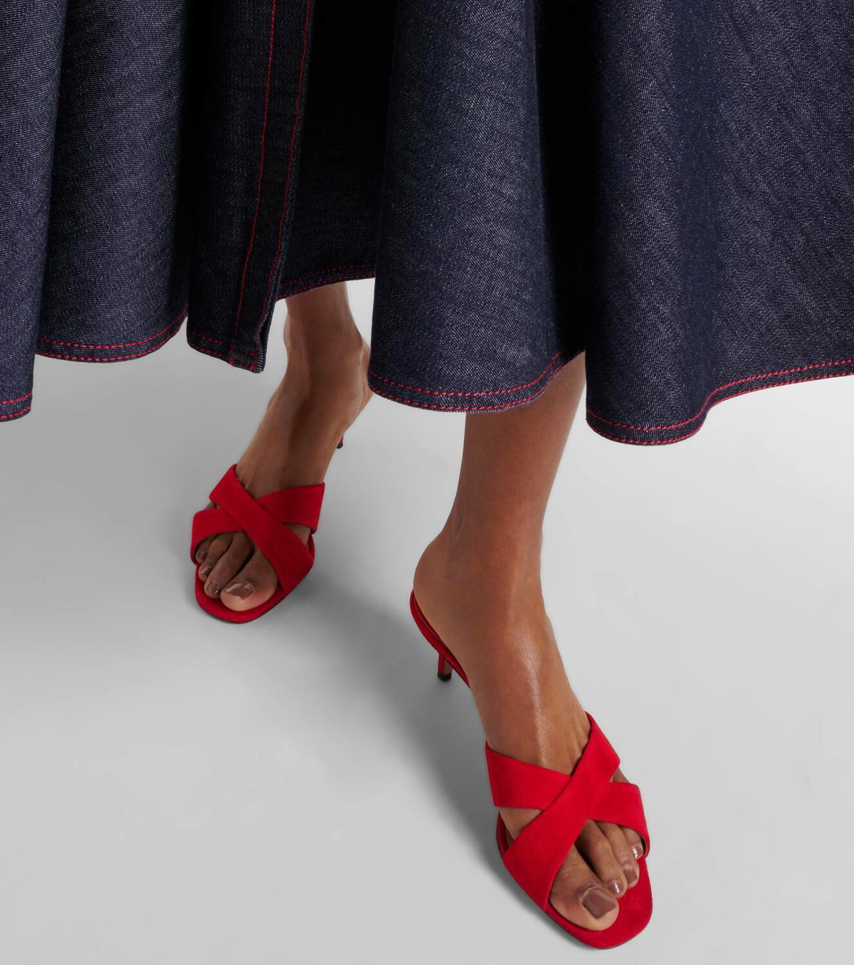 Aquazzura Divine 50 suede mules Aquazzura