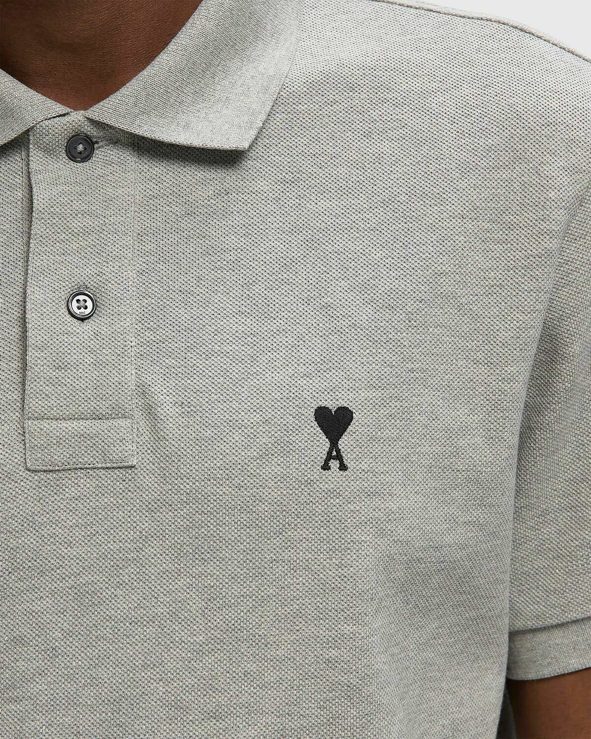 CONTRASTED AMI DE COEUR POLO SHIRT AMI