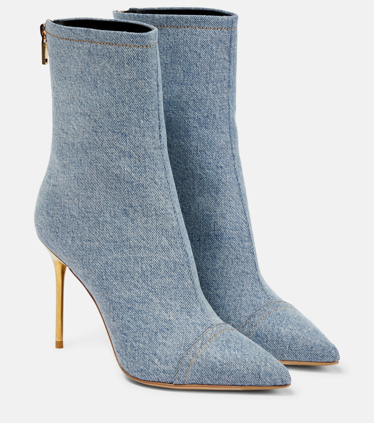 Balmain - Skye denim ankle boots Balmain