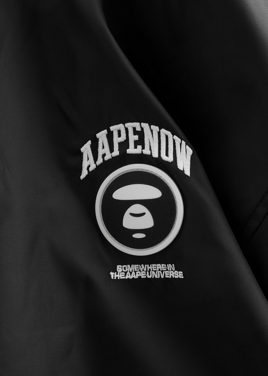 Aape Logo Nylon Bomber Jacket Black AAPE by A Bathing Ape