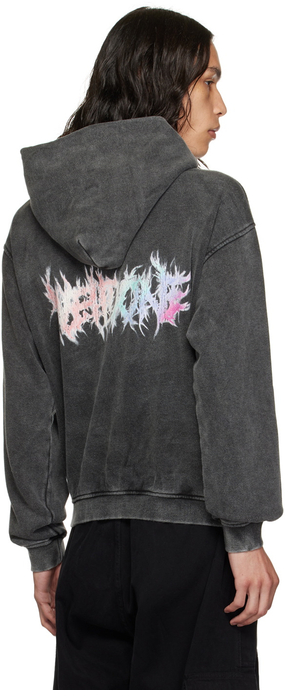 We11done Black Faded Hoodie We11done