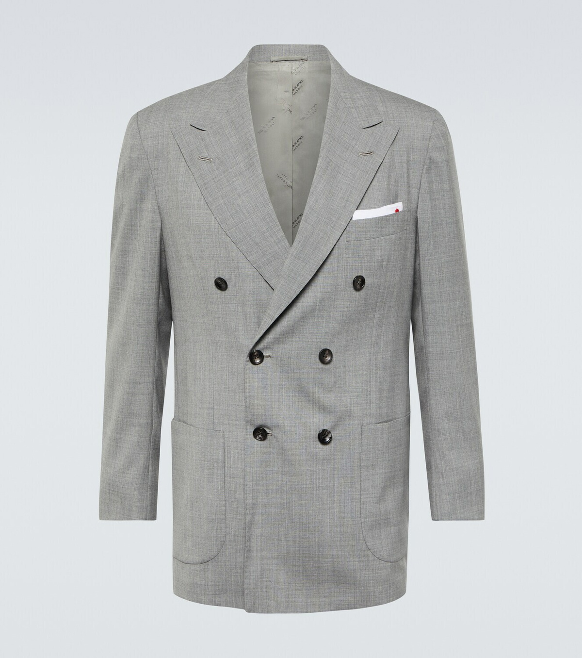 Kiton Double-breasted wool jacket Kiton