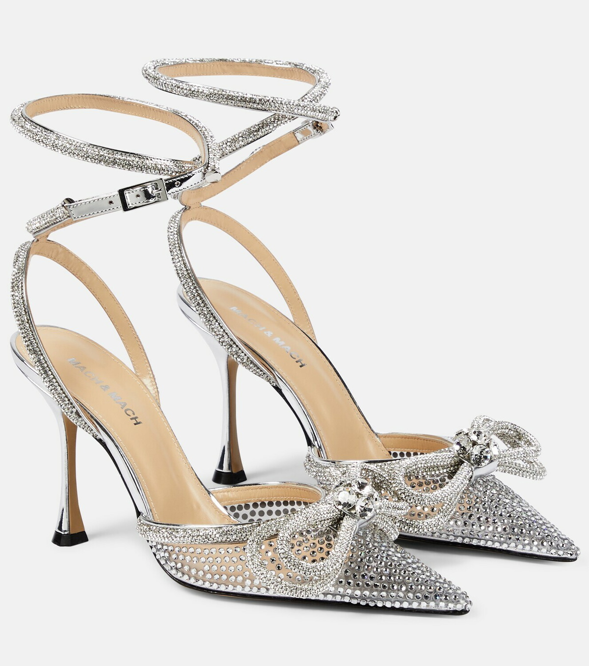 Mach & Mach Double Bow embellished PVC pumps MACH & MACH