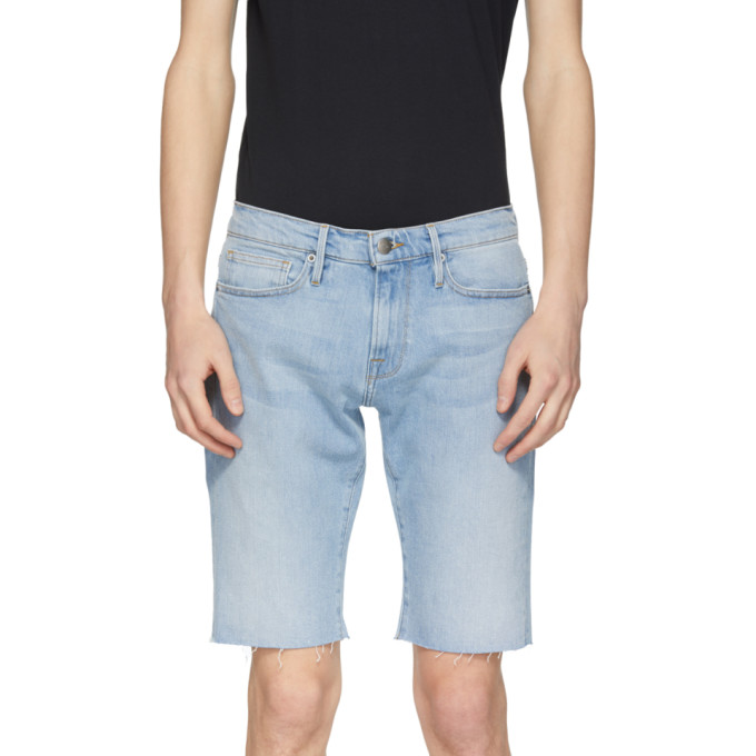 Frame Denim Blue LHomme Cut Off Denim Shorts Frame Denim