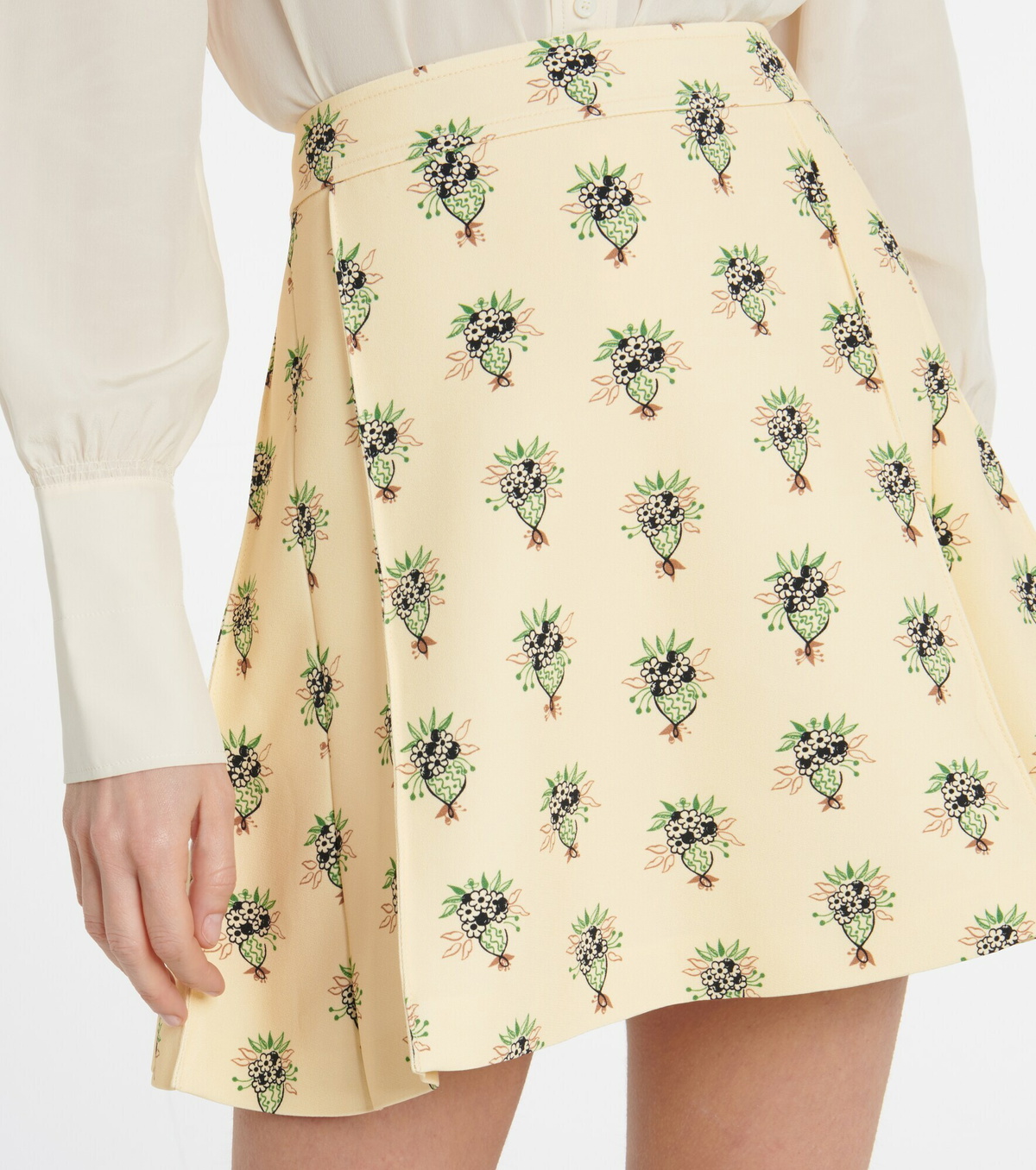 Chloe - Floral crêpe miniskirt Chloe