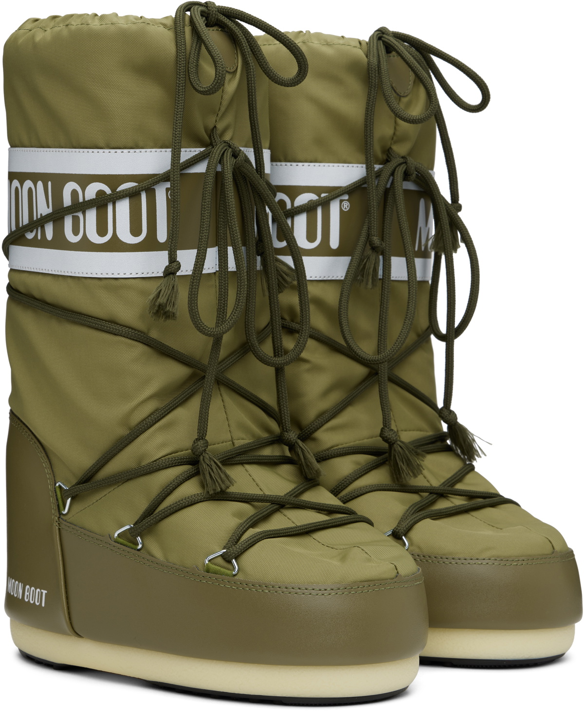 Moon Boot Khaki Icon Nylon Tall Boots Moon Boot