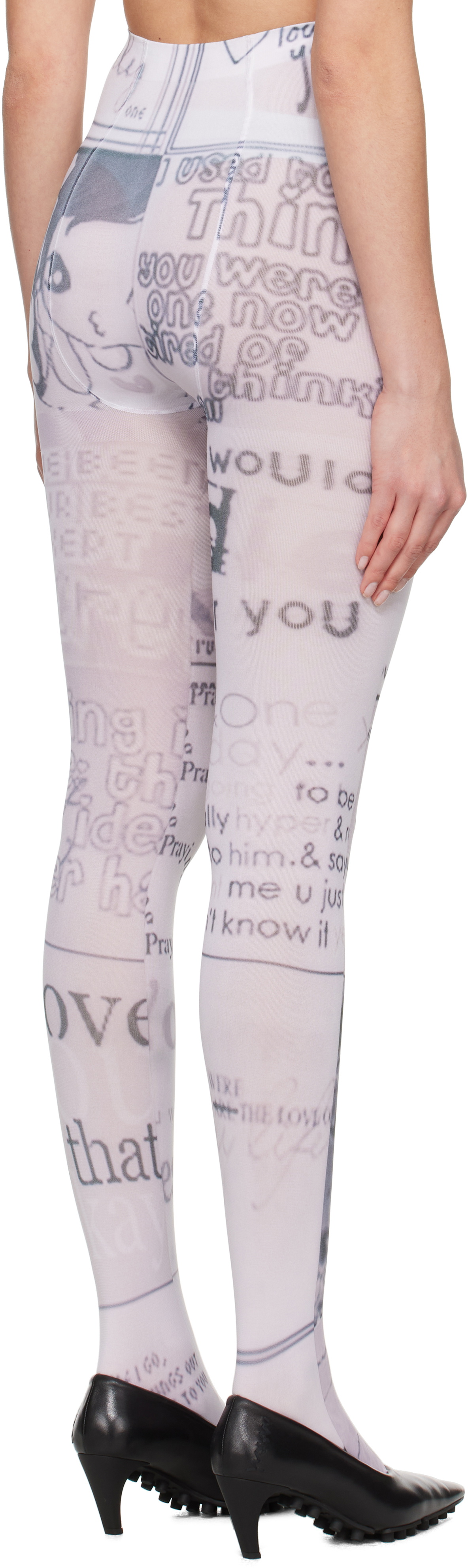 Praying SSENSE Exclusive White Comic Tights Praying