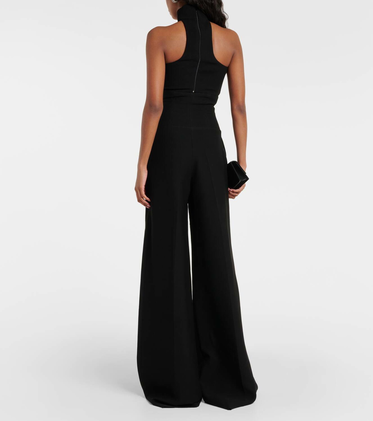 Mônot High-rise crêpe wide-leg pants Monot