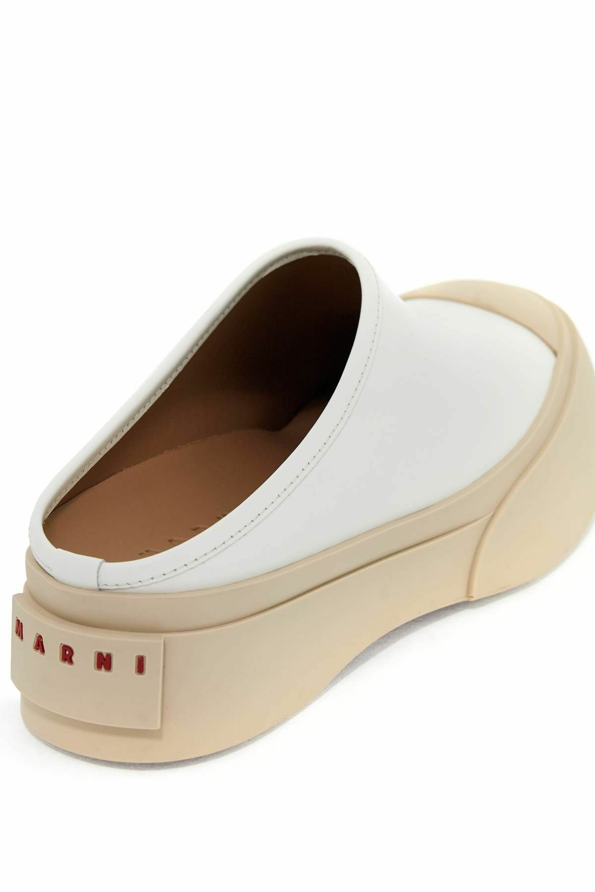 MARNI smooth leather pablo clogs White Marni