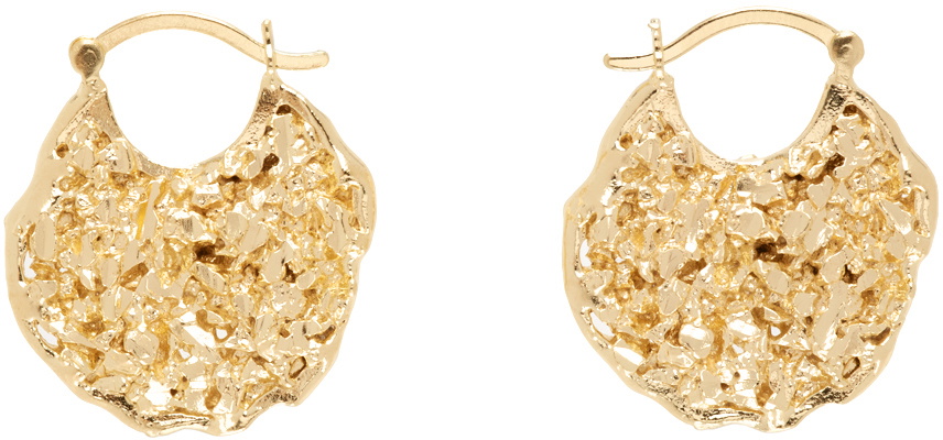 Veneda Carter Gold VC004 Small Hoop Earrings Veneda Carter