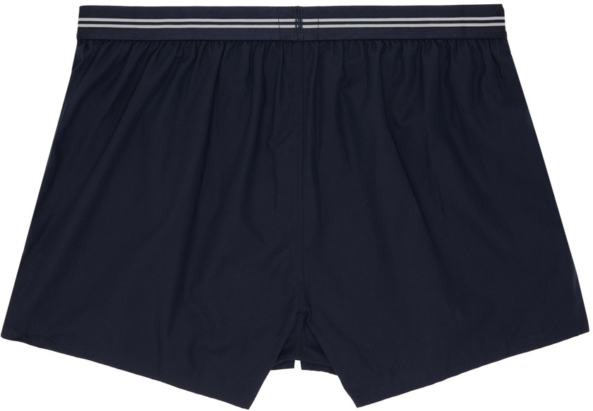 BOSS Three-Pack Navy & Blue Woven Boxers BOSS