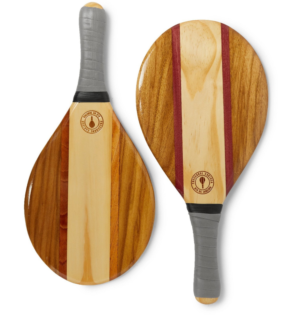 Frescobol Carioca - Trancoso Wooden Beach Bat and Ball Set - Gray ...