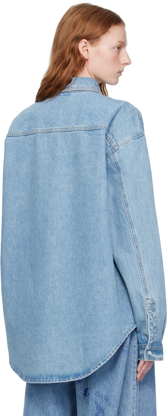 VETEMENTS Blue Faded Denim Shirt Vetements