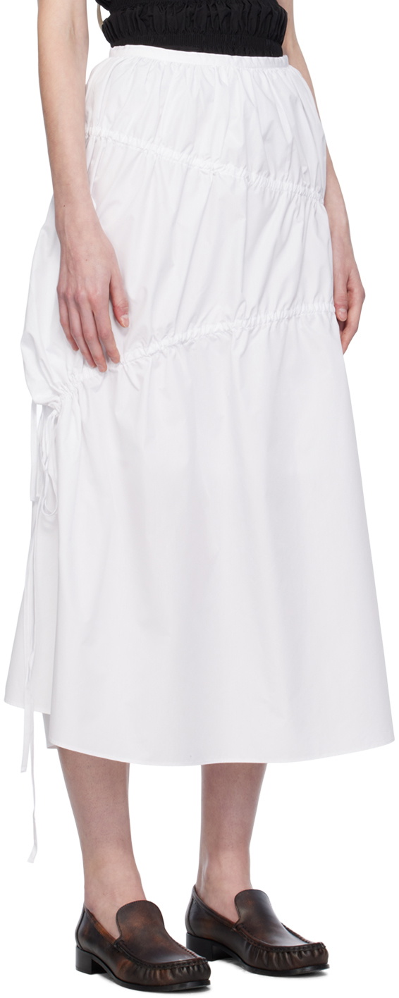 Kijun White Drawstring Maxi Skirt Kijun