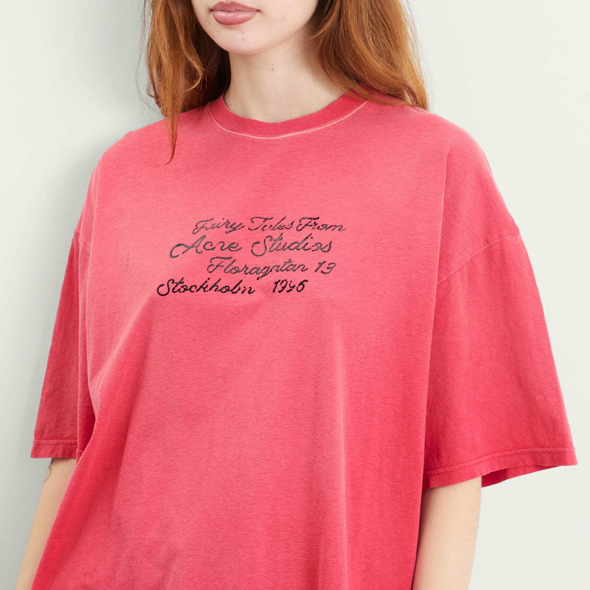 Acne Studios Women's Edra Fairytale T-Shirt in Bright Red Acne Studios