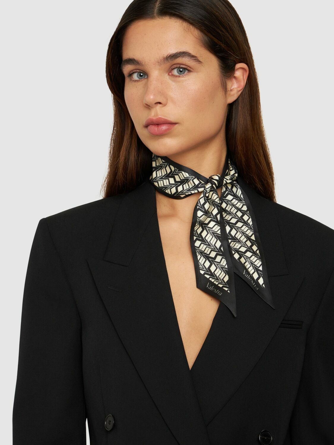 VALEXTRA - Logo Silk Scarf Valextra