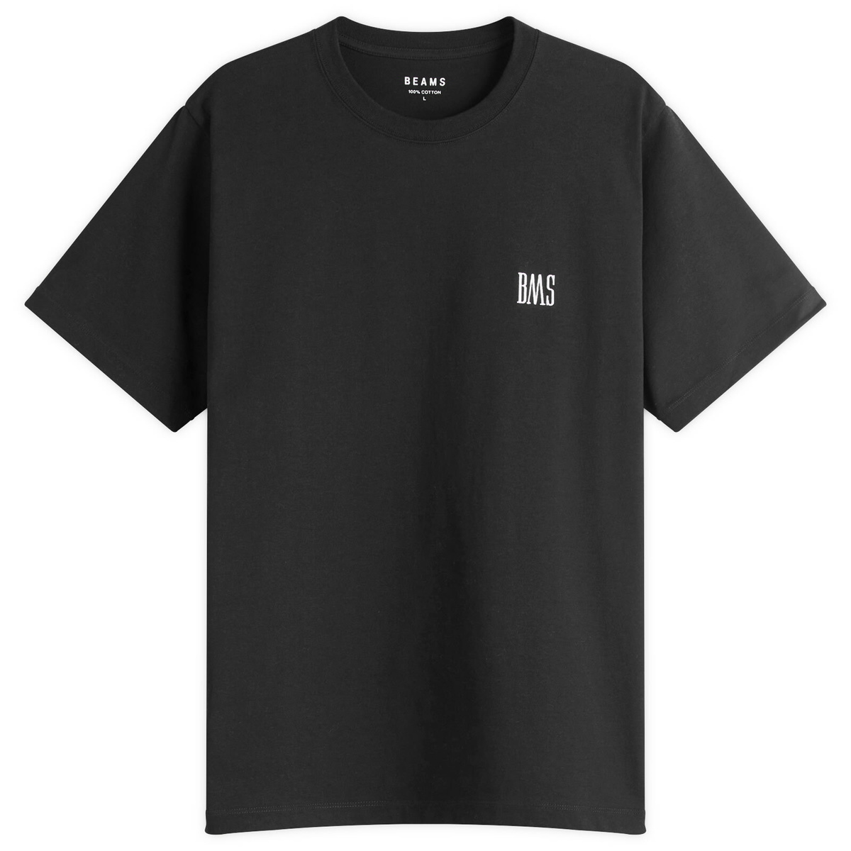 BEAMS Men's BMS Logo T-Shirt in Black Beams Boy