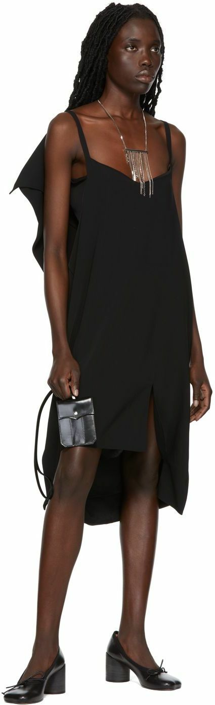 MM6 Maison Margiela Black Court Shoe Heels MM6 Maison Margiela