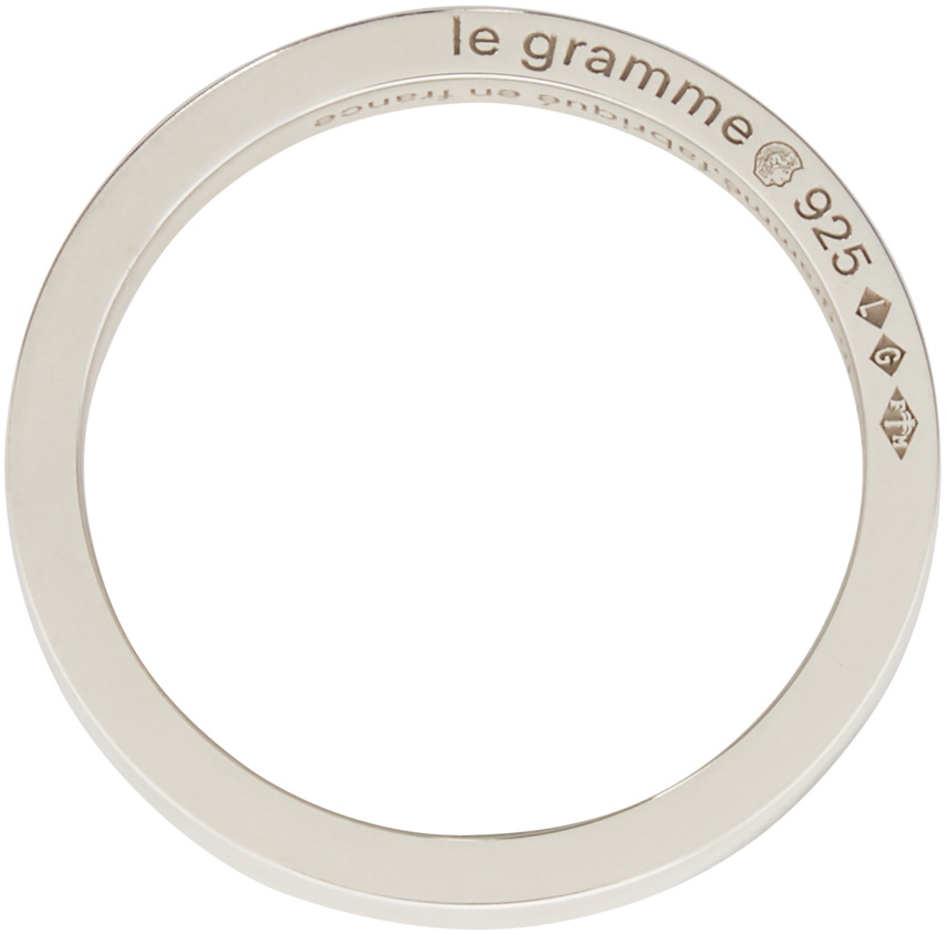 Le Gramme Silver Polished 'Le 3 Grammes' Ribbon Ring Le Gramme