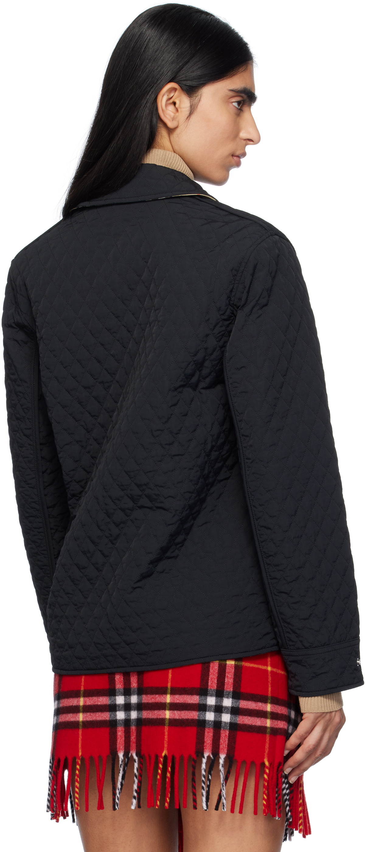 Burberry Black Quilted Nylon Reversible Jacket Burberry